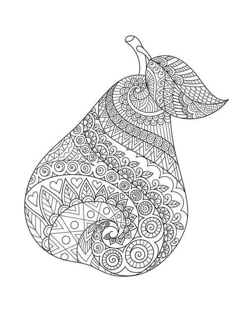 Раскраски Фрукты Антистресс. Бесплатно распечатать раскраски