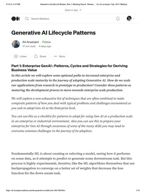 Generative Ai Lifecycle Patterns Part 2 Maturing Genai Patterns