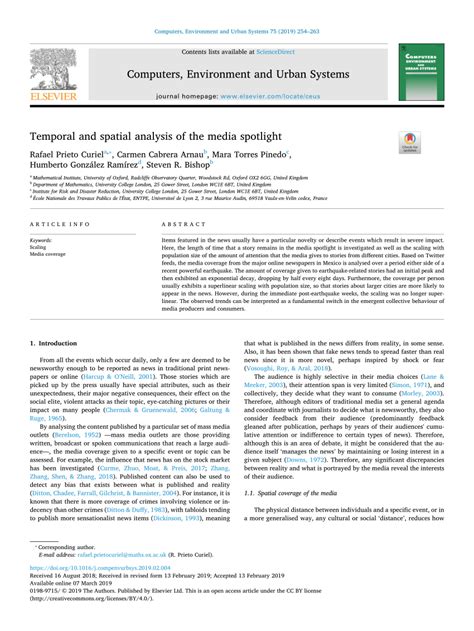 Pdf Temporal And Spatial Analysis Of The Media Spotlight
