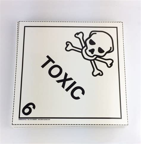 Class 6 1 Toxic Placard Labels 250mm X 250mm Hibiscus Plc