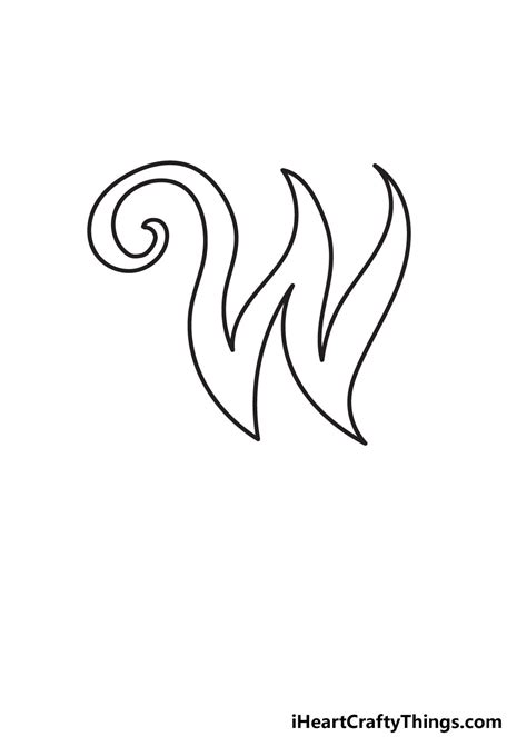 Fancy Letter W Draw Your Own Fancy Letter W In 6 Easy Steps