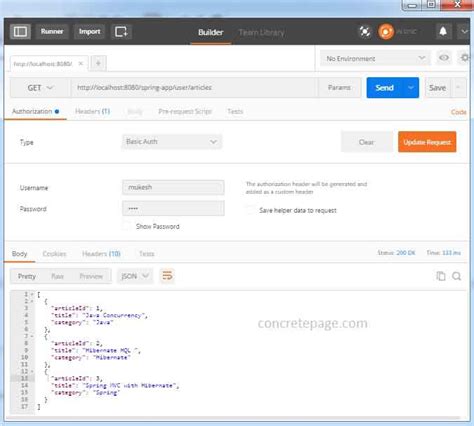 Spring Rest Spring Security Application