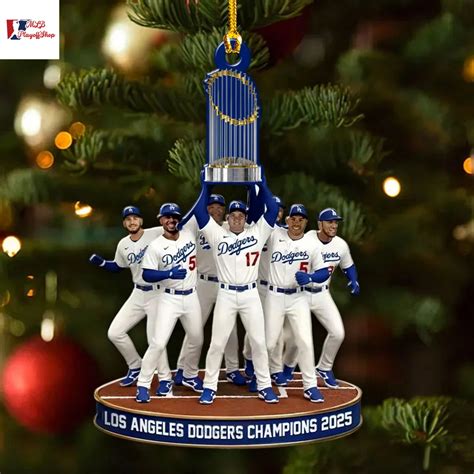 Los Angeles Dodgers 2025 World Series Champions Ornament Mlbplayoffshop