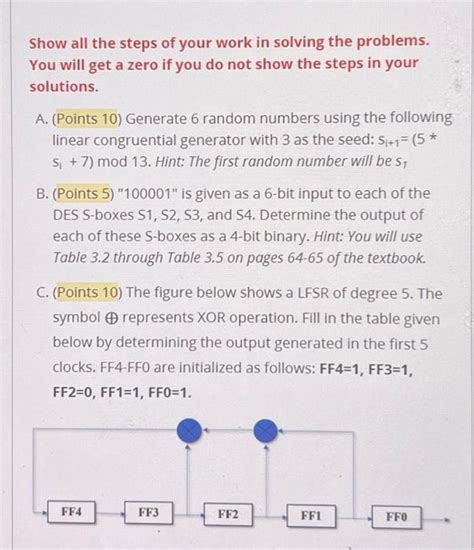 Solved Show All The Steps Of Your Work In Solving The