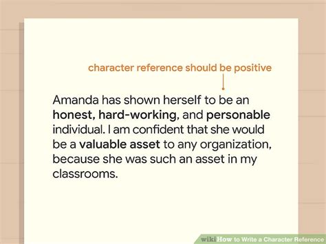 How To Write A Character Reference Steps With Pictures