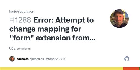 Error Attempt To Change Mapping For Form Extension From Application