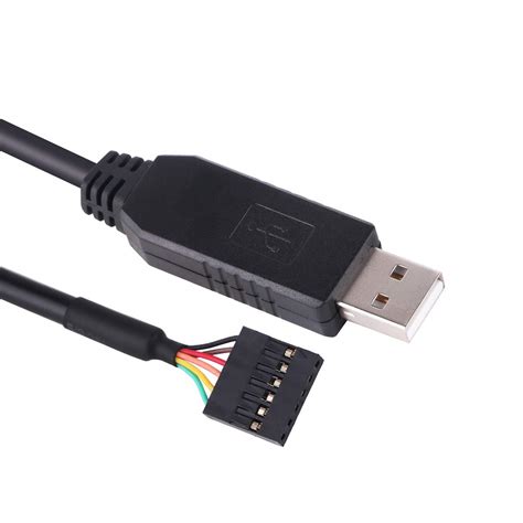 6ft Usb Rs232 To Ttl 5v 6 Pin 1” Dupont Uart Serial Cable Ftdi Chip For