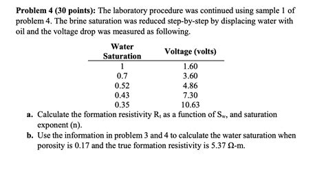 Solved Problem 4 30 Points The Laboratory Procedure W