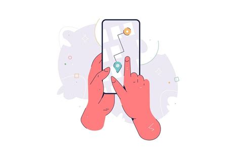 Premium Vector Hand Holding Phone And City Map With Gps Navigation Marker Pins Location On