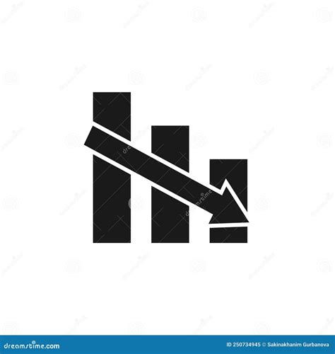 Vector Declining Graph Icon Stock Illustration Illustration Of