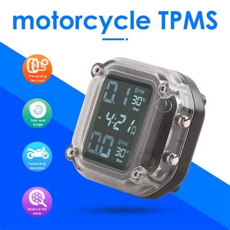 Waterproof Motorcycle TPMS USB Rechargeable Tire Pressure Monitoring System Lazada