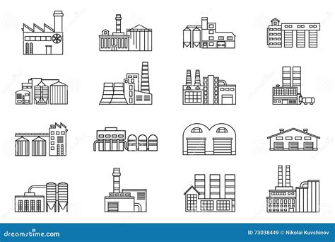 Industrial And Manufacturing Factory Building Stock Vector Illustration Of Feed Modern 73038449