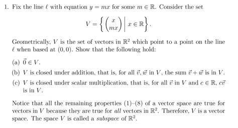 Solved Fix the line ℓ with equation y mx for some mR Chegg com