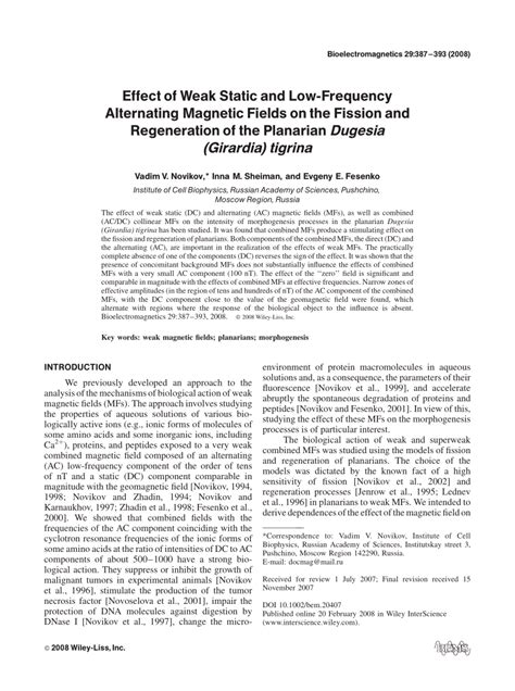 Pdf Effect Of Weak Static And Low Frequency Alternating Magnetic Fields On The Fission And