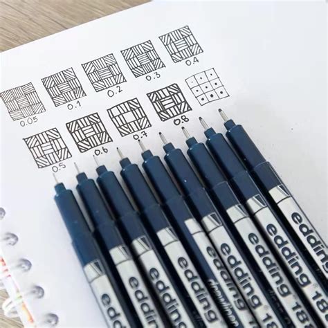 德国针管笔edding1880绘图笔005 07手绘防水勾线笔学生用漫画简笔 虎窝淘