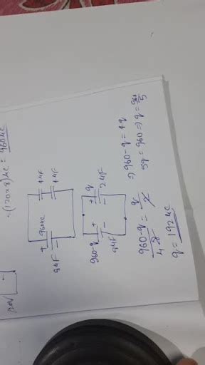 Q6 From The Given Figure The Value Of The Capacitance C And Its Eharge W