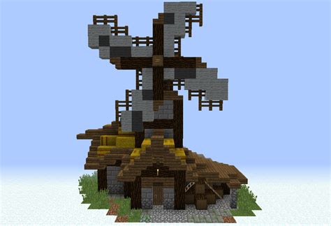 Medieval Village Windmill Blueprints For Minecraft
