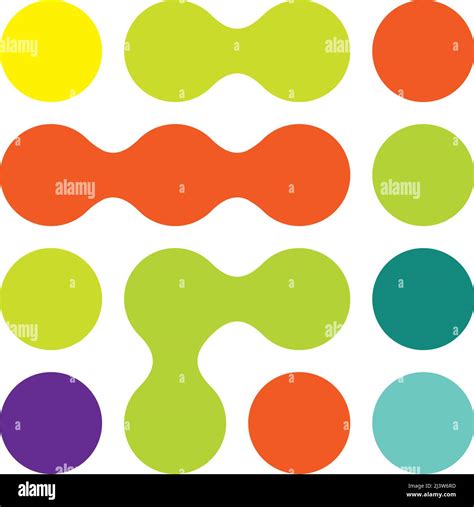 Metaball Connected Dots Circles Pattern Texture Element Stock Vector Illustration Clip Art