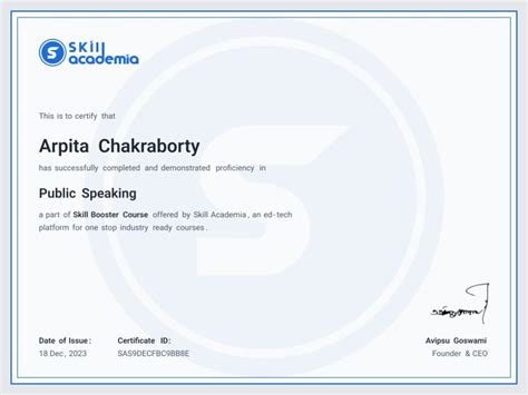 I Am Happy To Share That I Have Completed My Courses In Skill Academia🙂 Arpita Chakraborty