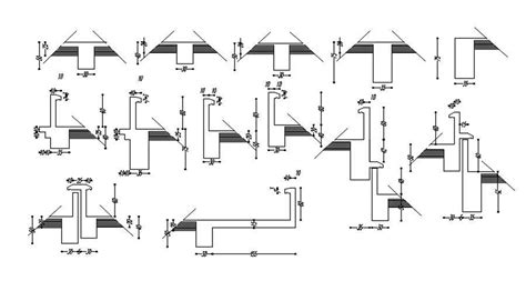 Different Sections Of Coping Formwork In Detail AutoCAD 2D Drawing CAD
