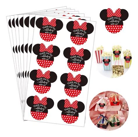 Pegatinas De Mickeyminnie Mouse Gracias Por Celebrar Cuotas Sin Interés