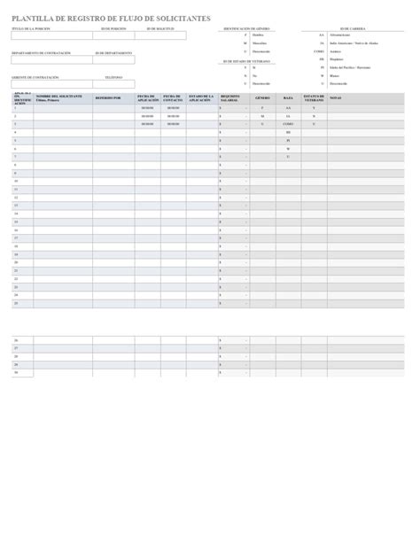 Ic Applicant Flow Log Template 27049 Es Pdf