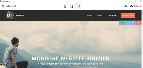 the website page builder navigation is covering up all content