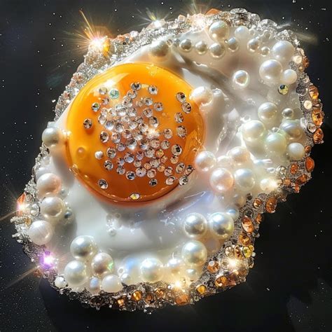 Premium Photo A Close Up Of A Pearl And Orange Bro Brooch Generative Ai