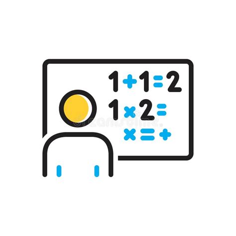 Multicolor Icon For Math Formula And Calculation Stock Illustration