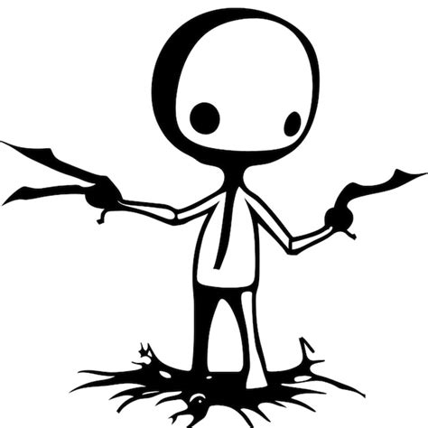 스틱맨 벡터 일러스트 레이 션 라인 아트 프리미엄 벡터