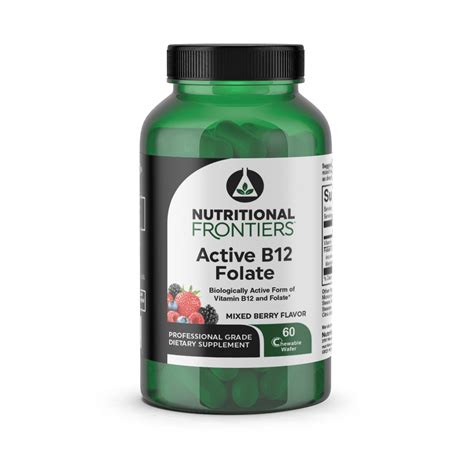 Active B 12 Folate 60 Ct Nutritional Frontiers