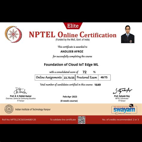Nptel Cloudcomputing Iot Edgeml Certification Lifelonglearner