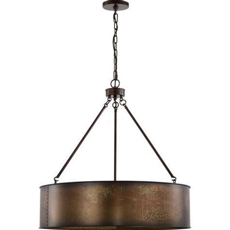 Nuvo 605895 Kettle 5 Light 30 Inch Weathered Brass Pendant Ceiling Light