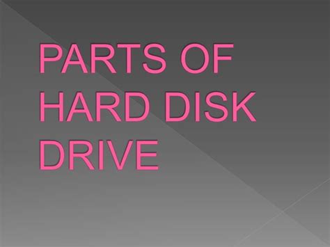 Hard Disk Drive Pptx