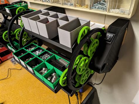 Carrusel Gridfinity Motorizado Por Nich Fugal Makerworld
