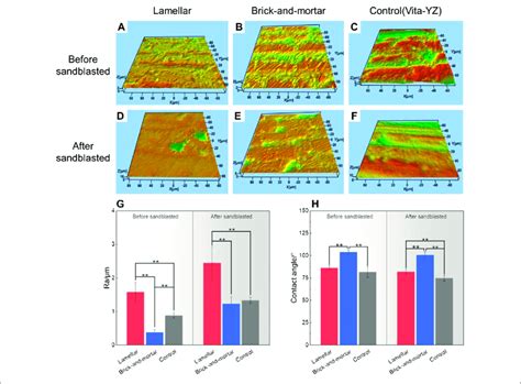 Surface Three Dimensional Morphology A F Surface Roughness G And