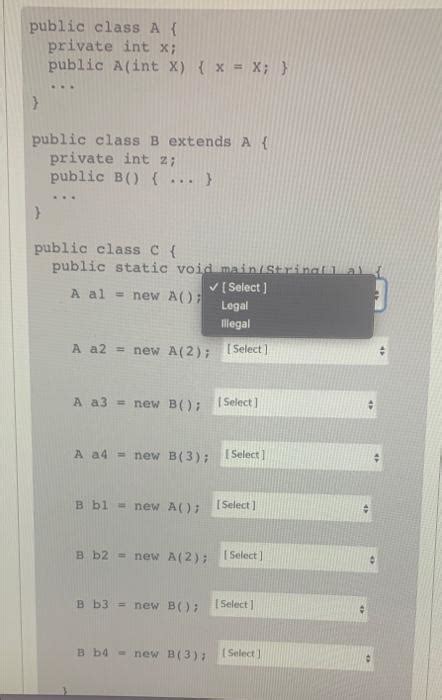 Solved Public Class A Private Int X Public Aint X X