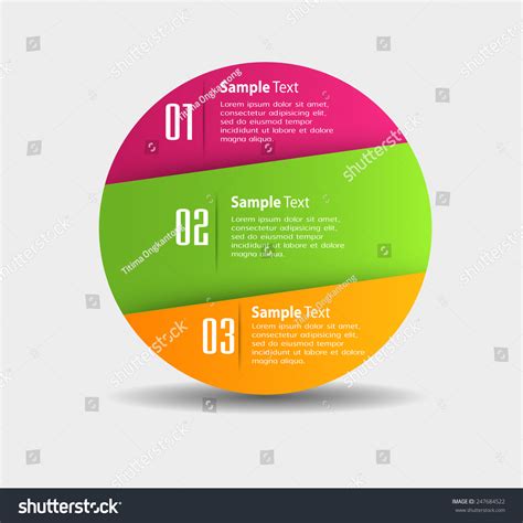 Colorful Modern Circle Text Box Template Stock Vector Royalty Free