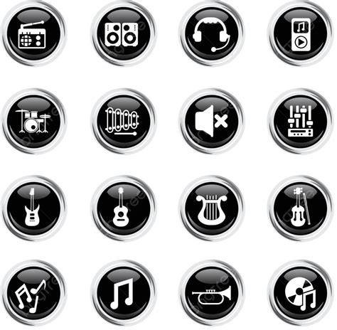 Music Icon Set Equalizer Amplifier Harp Vector Equalizer Amplifier Harp Png And Vector With