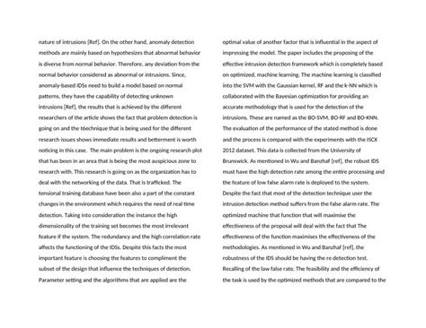 Anomaly Detection In Network Security Using Bayesian Optimization And Machine Learning