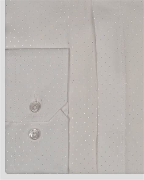 【БЯЛА ВТАЛЕНА РИЗА НА ЖАКАРДОВИ ТОЧКИ】Цена • • 230135044834 3 — Teodor