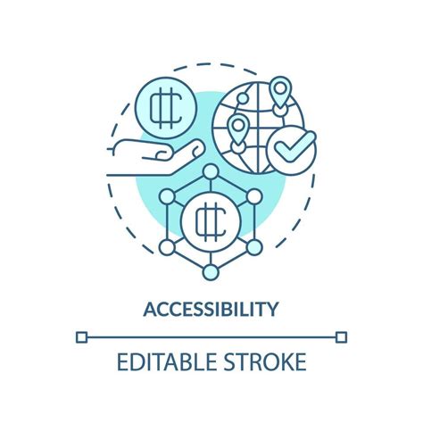 2d Editable Accessibility Thin Line Icon Concept Isolated Vector Blue Illustration