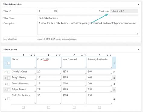 how to easily create tables in wordpress with tablepress