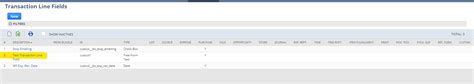 Custom Transaction Line Fields Dataongoing