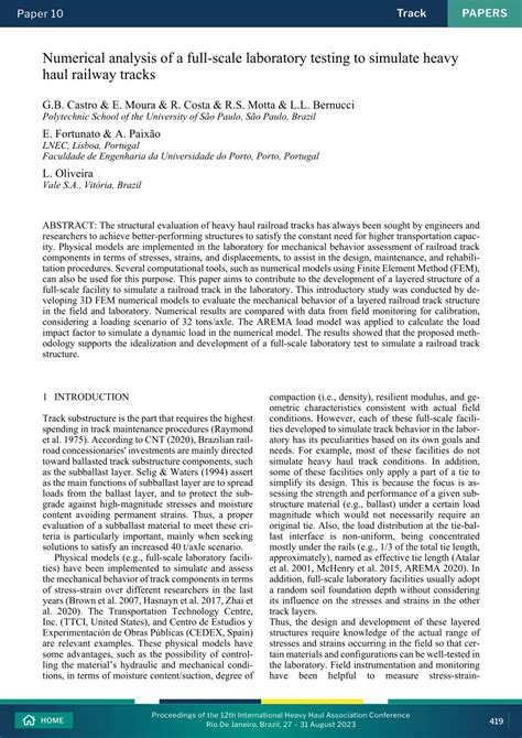 Pdf Numerical Analysis Of A Full Scale Laboratory Testing To Simulate