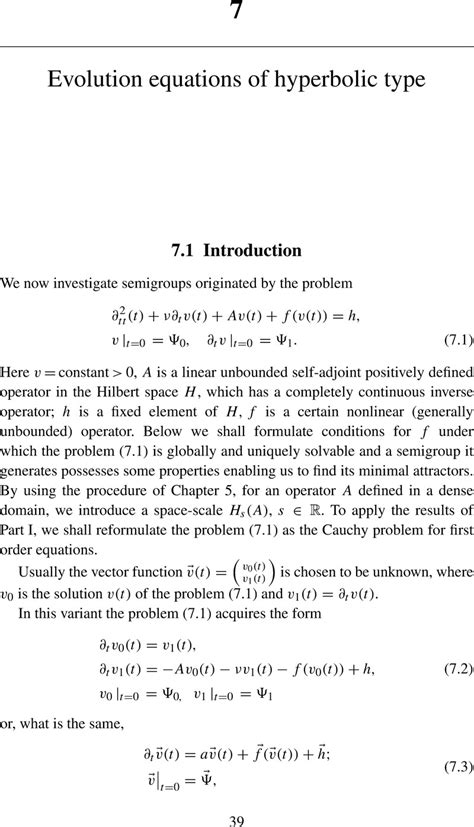 Evolution Equations Of Hyperbolic Type Chapter 7 Attractors For Semigroups And Evolution