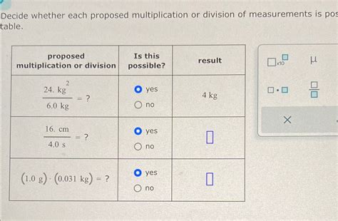 solved decide whether each proposed multiplication or