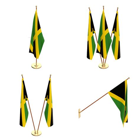 Jamaica Flag Pack 3d Model By Dragosburian