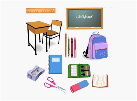 Student School Classroom Object Clip Art School Objects Clipart