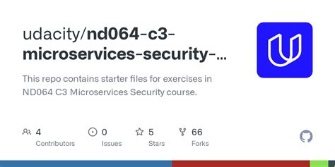 GitHub Udacity Nd064 C3 Microservices Security Exercises This Repo
